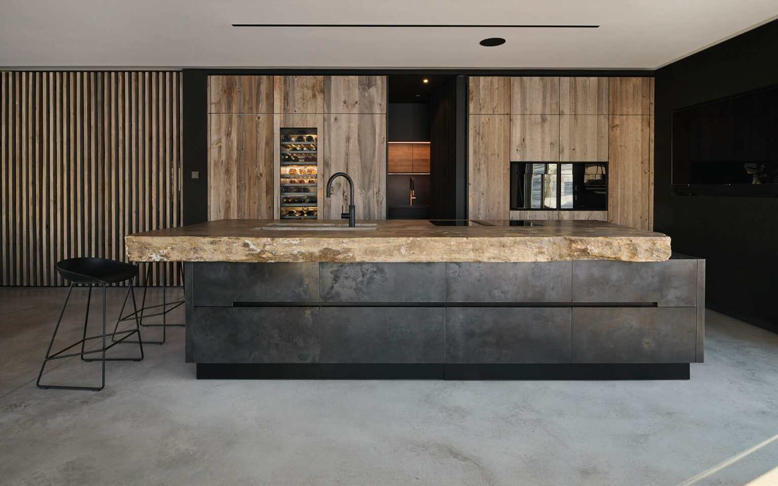 Luxus Kuche In Holzoptik Bilder